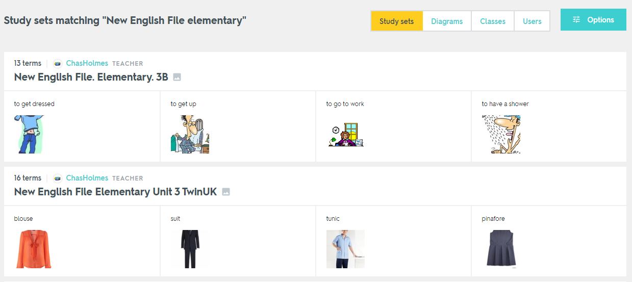 A simple Quizlet set | A guide to EdTech for EFL/ESL